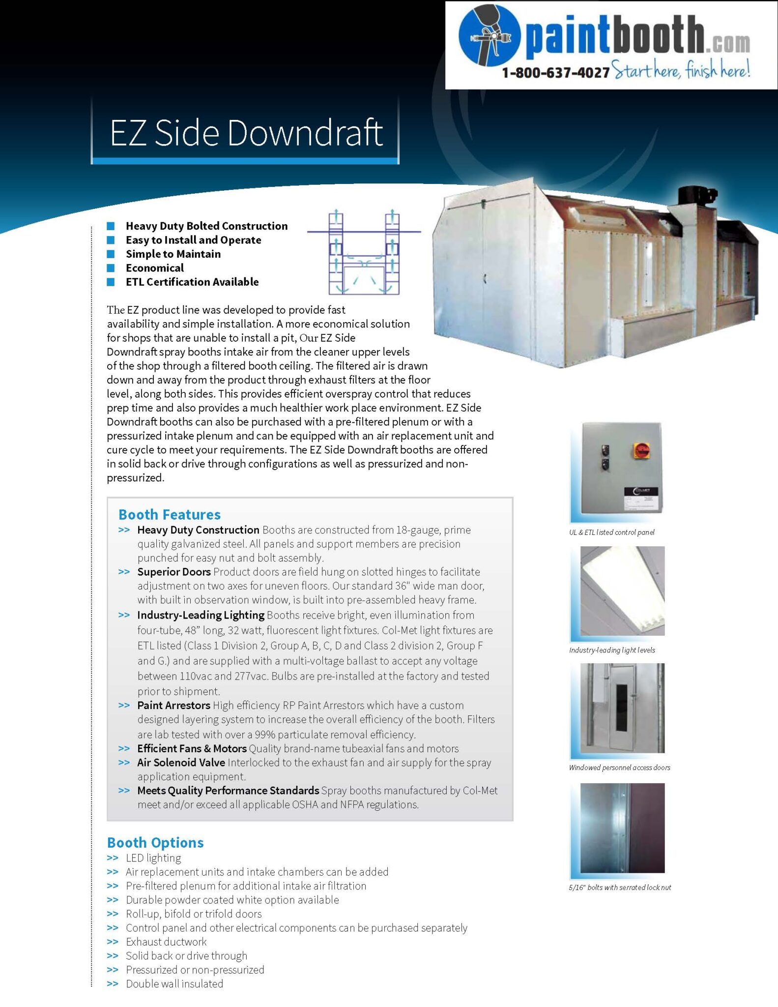 Side Draft Paint Booth | Paint Booth