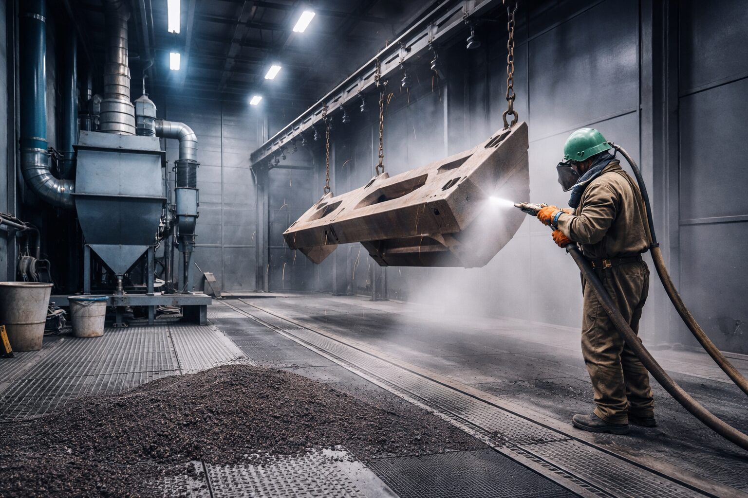 How to Reduce Abrasive Waste in a Sandblasting Booth